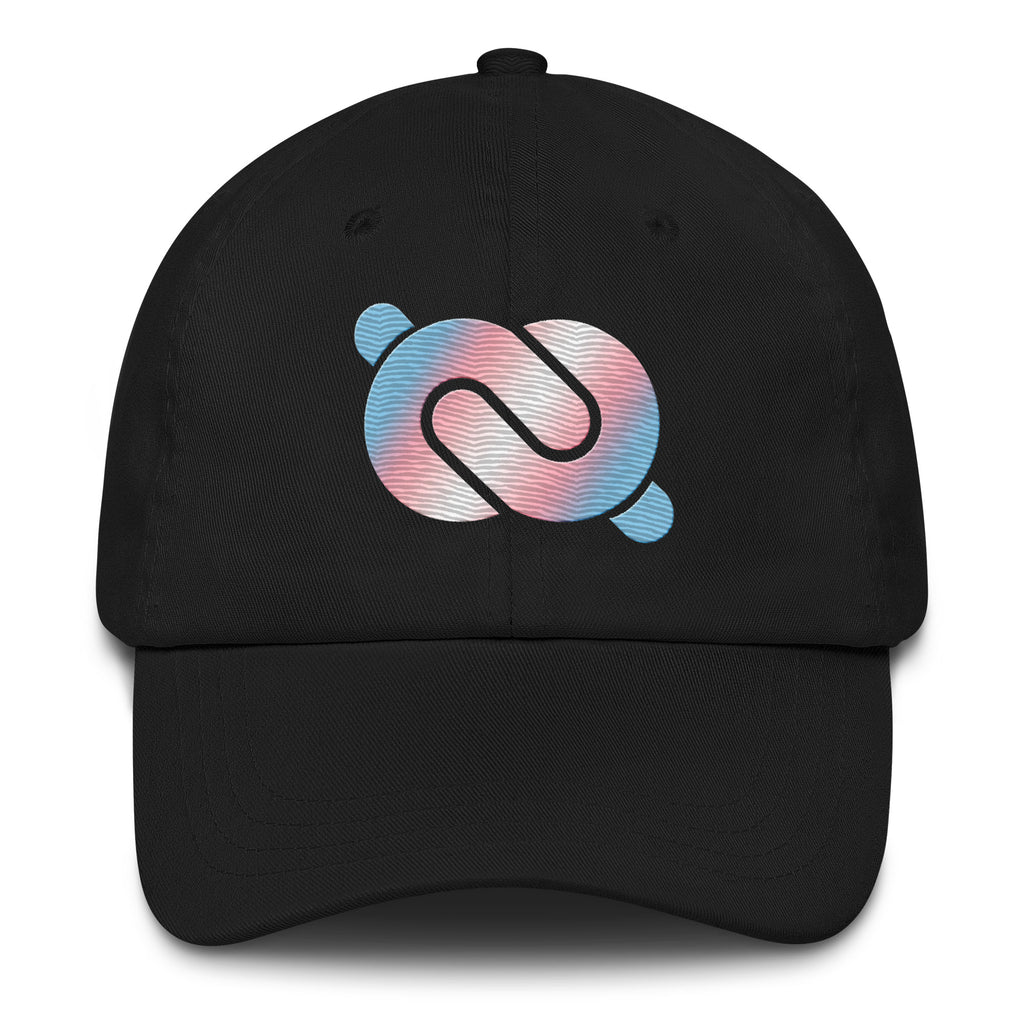 Transgender Gradient Embroidered Baseball Hat – Dark Yarn